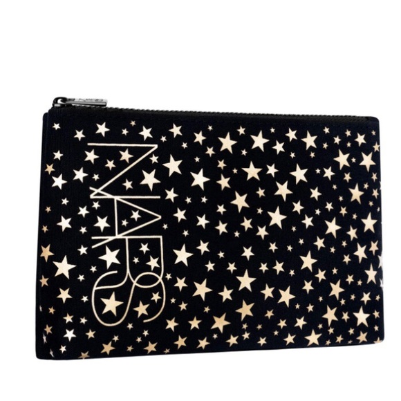 NARS | Bags | Nars Holiday Black Canvas Gold Stars Small Cosmetic Pouch ...